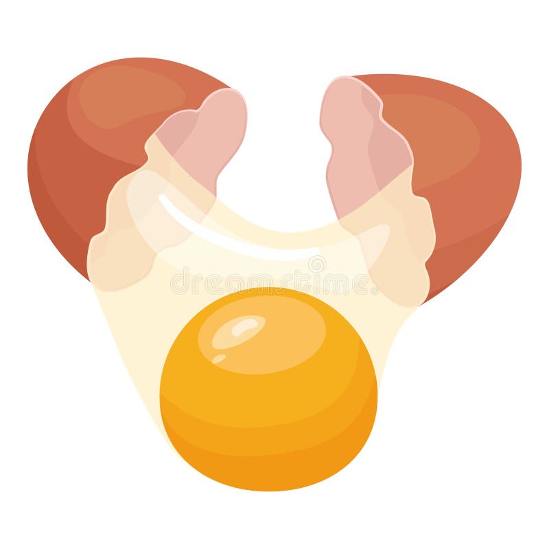 Fresh Eggshell Icon Cartoon Vector. Half Hen Cooking Stock Vector ...
