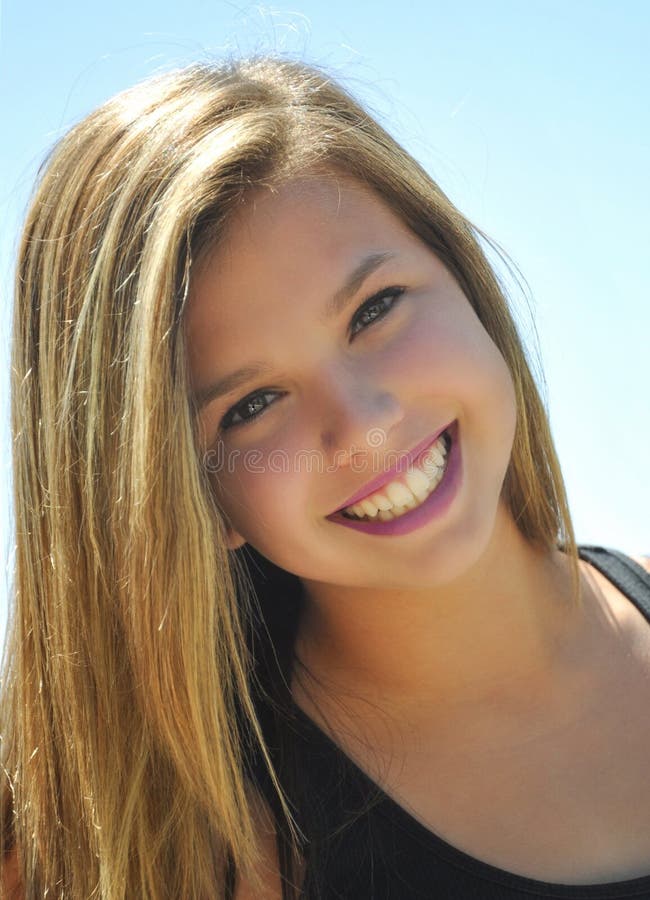 Fresh faced girl stock photo. Image of laugh, healthy - 15945108