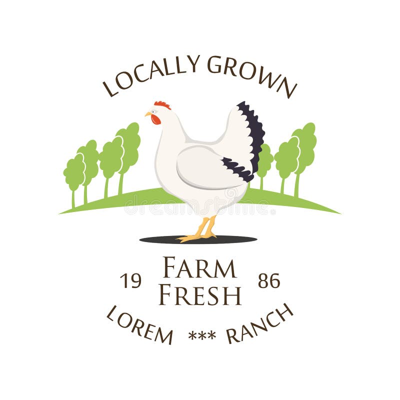 Fresh Farm Produce and Logo - Vector Illustration. Stock Vector ...