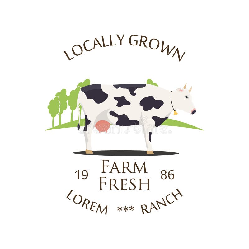Fresh Farm Produce and Logo - Vector Illustration. Stock Vector ...