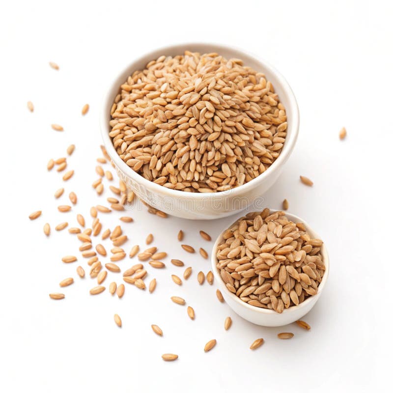 Fresh Farro Dried Isolated on White Background Stock Illustration ...