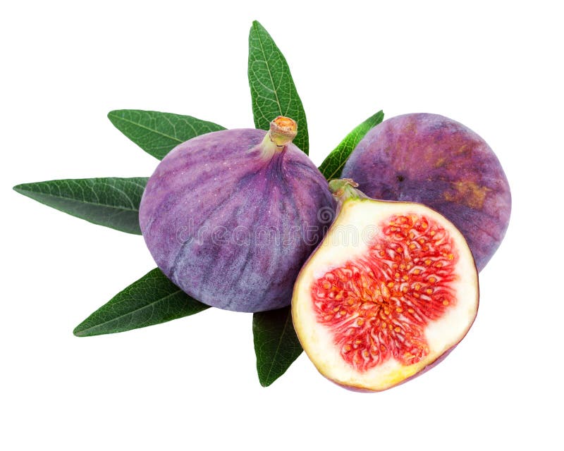 Fresh Fig Fruits Isolated on White Flat Lay Closeup Stock Photo - Image ...