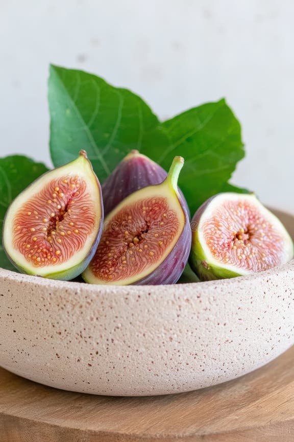 Fresh figs in a bowl stock illustration. Illustration of vegetarian - 329466980