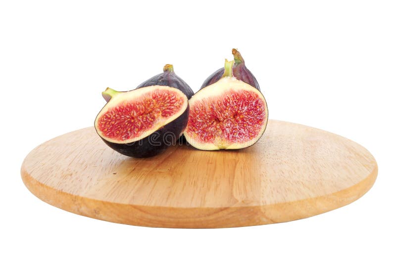 Fresh figs on wooden board stock image. Image of fresh - 21999821