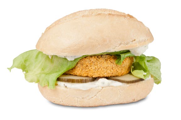Fresh fish cake sandwich stock photo. Image of fried - 17709124