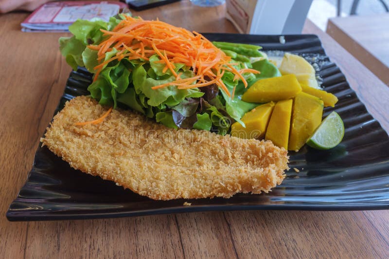 Fresh Fish and Chip stock photo. Image of eating, indoor - 50066152