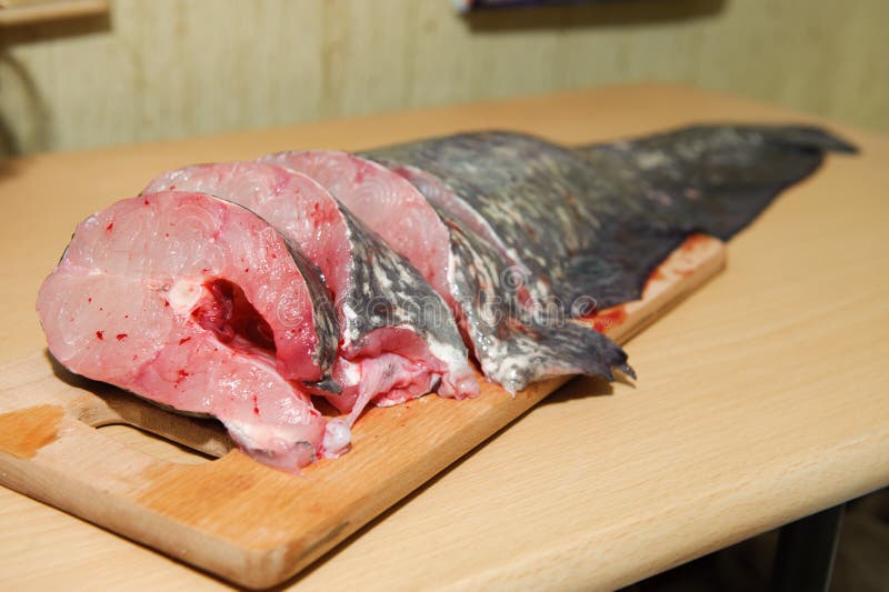 Fresh Fish , Cut into Pieces Stock Image - Image of healthy, natural ...