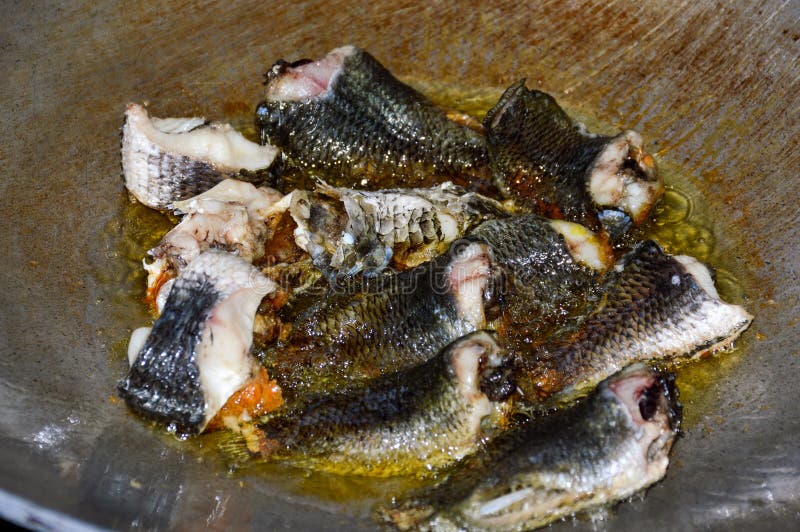 Fresh Fish frying stock image. Image of meal, diet, heat - 66695553