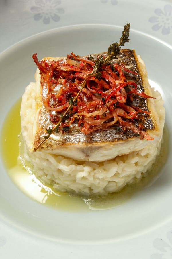 Fresh Fish Gourmet Dinner - Stock Image Stock Image - Image of brown ...