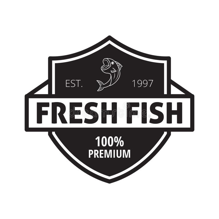 Fresh Fish Label. Vector Illustration Decorative Design Stock Vector ...