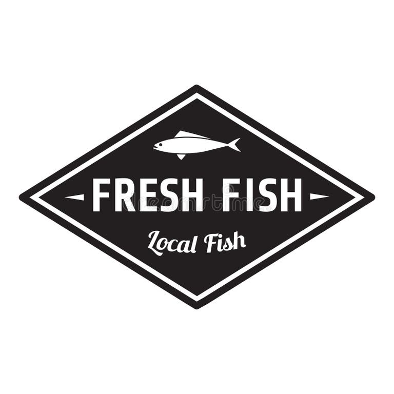 Fresh Fish Label. Vector Illustration Decorative Design Stock Vector ...