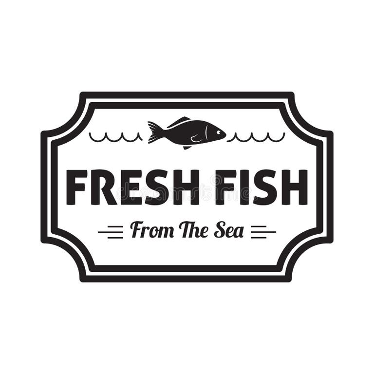 Fresh Fish Label. Vector Illustration Decorative Design Stock Vector ...
