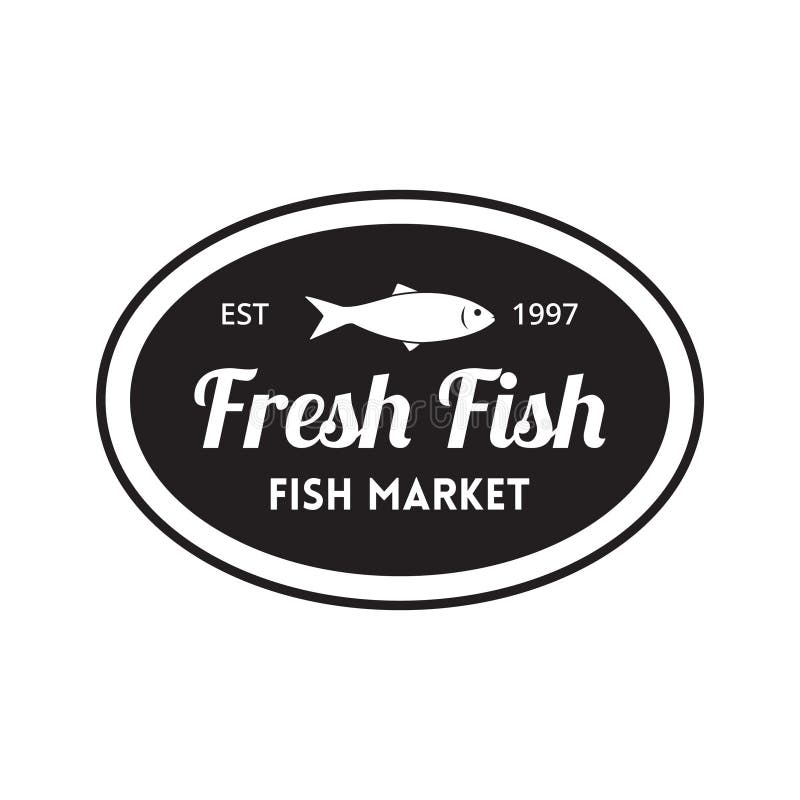 Fresh Fish Label. Vector Illustration Decorative Design Stock Vector ...