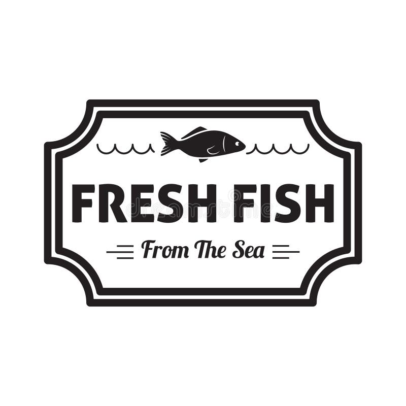 Fresh Fish Label. Vector Illustration Decorative Design Stock Vector ...