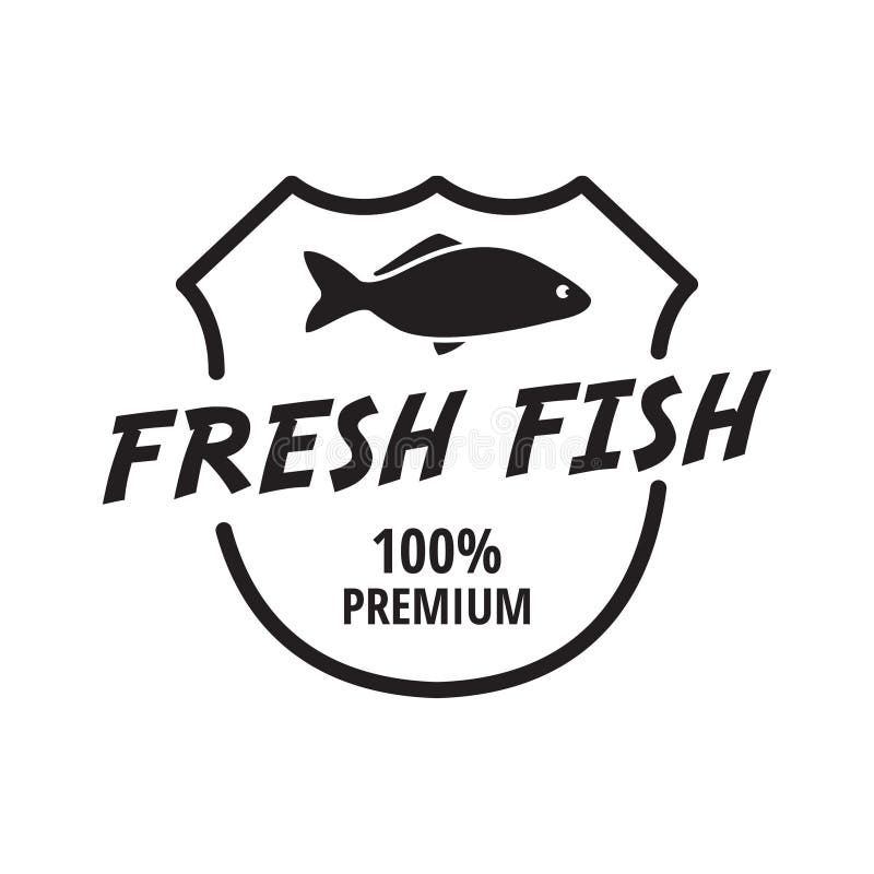 Fresh Fish Label. Vector Illustration Decorative Design Stock Vector ...