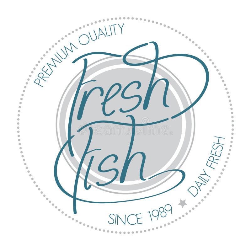 Fresh Fish Label. Vector Illustration Decorative Design Stock Vector ...