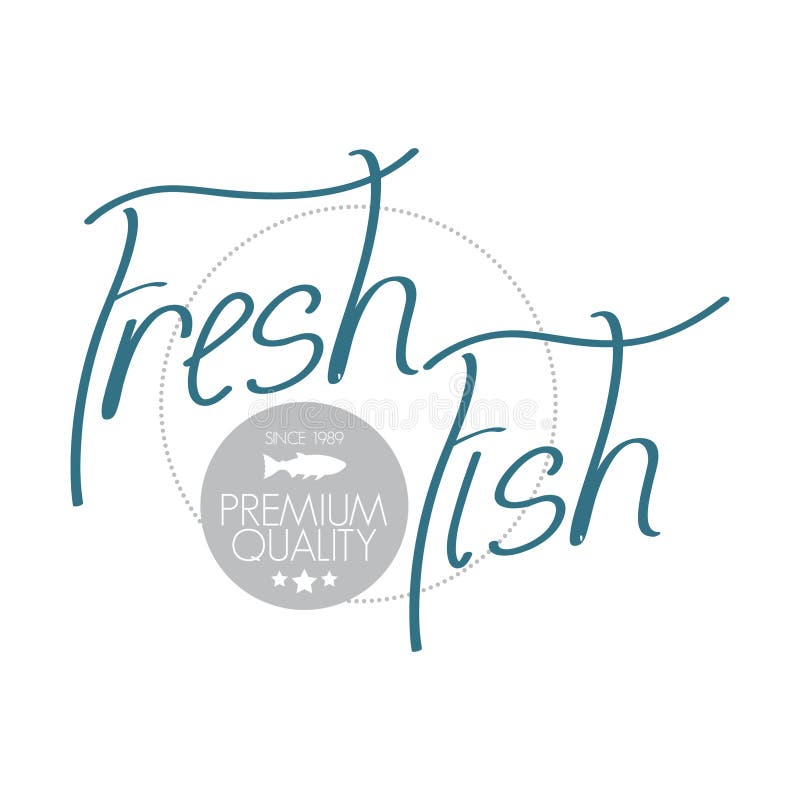 Fresh Fish Label. Vector Illustration Decorative Design Stock Vector ...