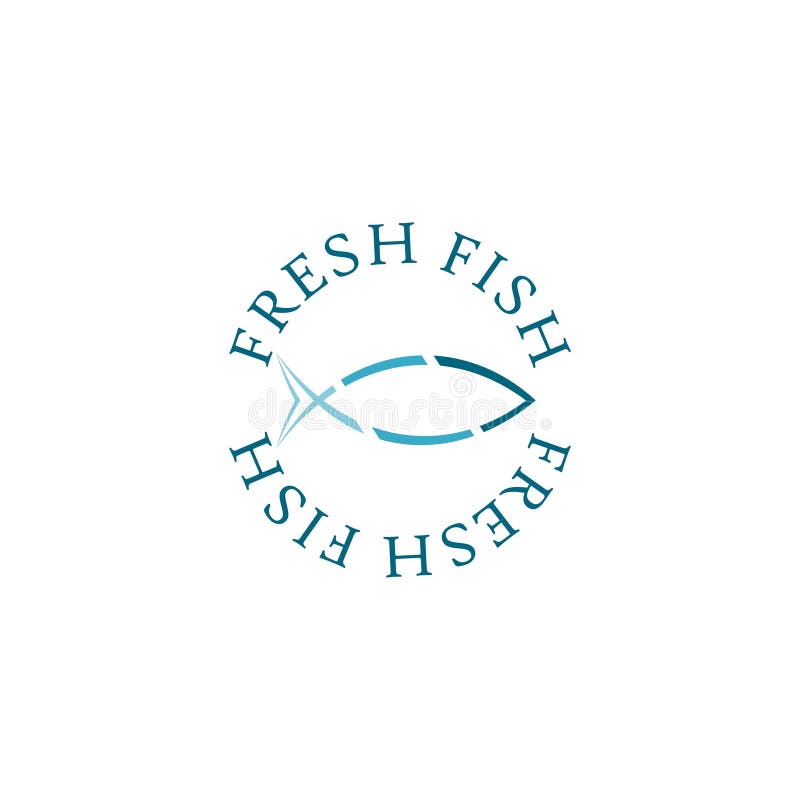 Fresh Fish Logo. Abstract Fish Icon Isolated on White Background Stock ...