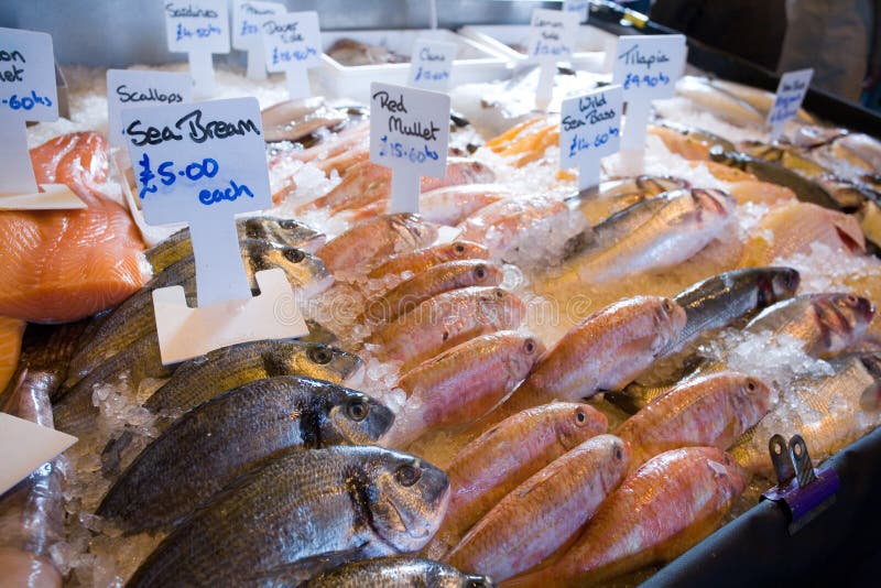 Fish Market stock image. Image of health, healthy, lemon - 4344267