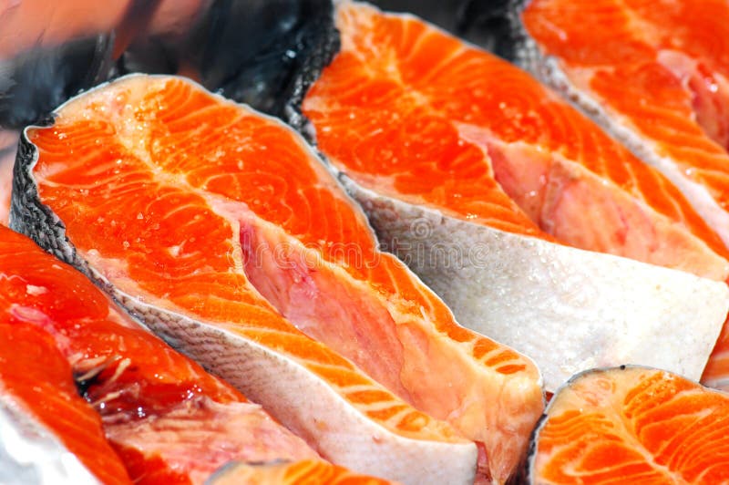 Fresh fish pieces. stock image. Image of cutting, board - 12048655