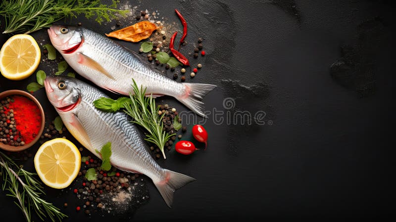 Fresh Fish Ready for Cooking Stock Photo - Image of kitchen, spice ...