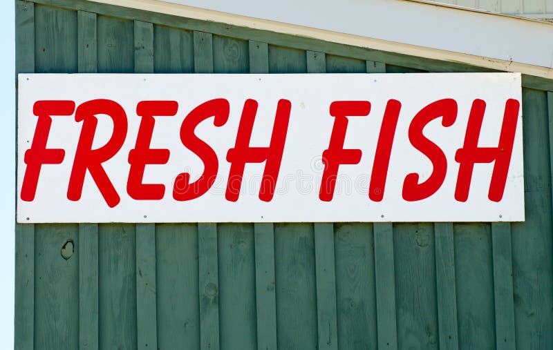 Fresh Fish Sign stock photo. Image of sign, board, fish - 31278926