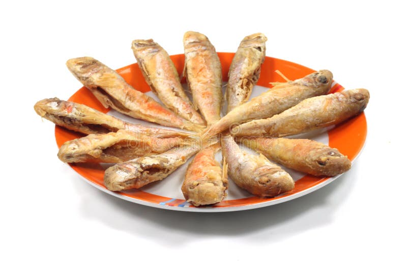 Fresh Fish Small Mullets Cleaned and Fried Fresh Fish Small Mullets ...