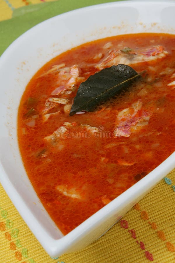 Fresh fish soup stock image. Image of parsley, diet, shark - 14670679