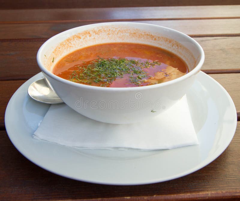 Fresh fish soup stock photo. Image of meat, tasty, cook - 95578722