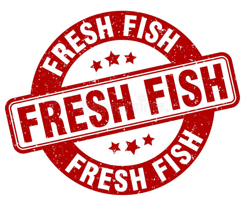 Fresh Fish Stamp. Fresh Fish Label. Round Grunge Sign Stock Vector ...