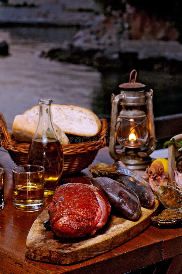 Table decorations stock image. Image of seashells, serve - 331329