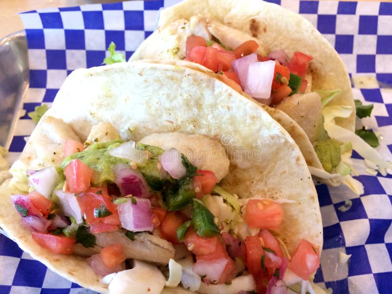 Fresh Fish tacos stock photo. Image of mexican, meal - 180381918
