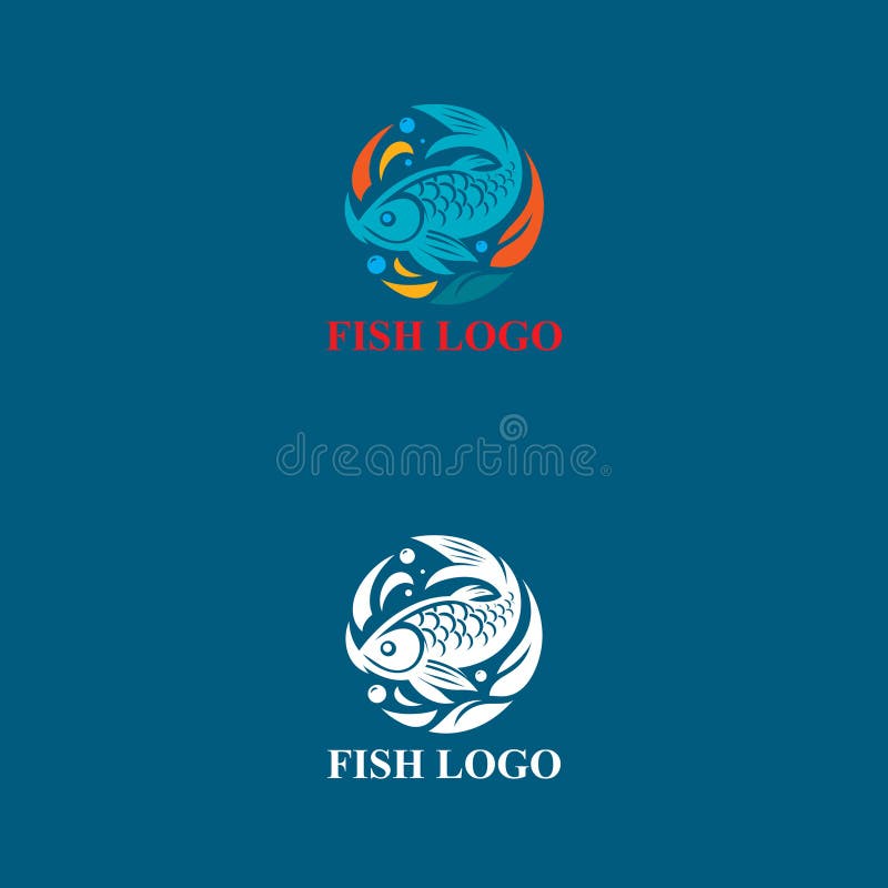 Fresh Fish with Water Logo EPS. Stock Vector - Illustration of shape ...