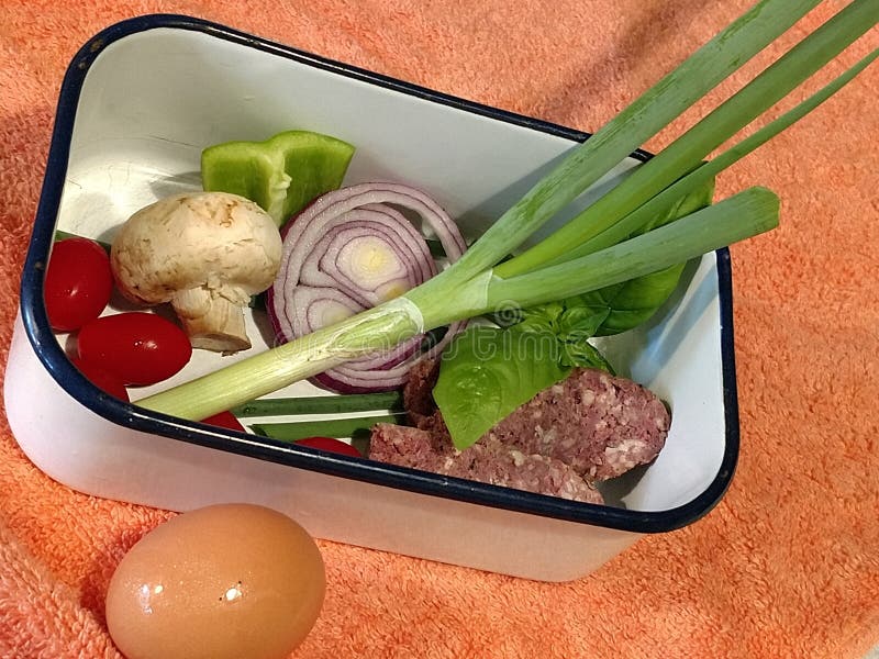 Fresh Fixins stock photo. Image of omelette, ingredients - 121750954