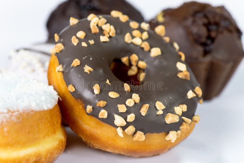 Fresh flavored donuts stock photo. Image of icing, frosting - 70422386