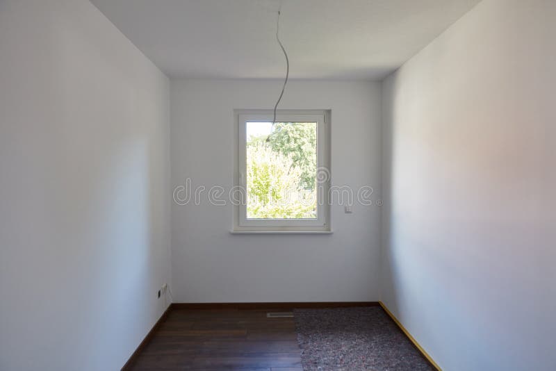Fresh Flooring in a Small Room with a Window Stock Image - Image of ...
