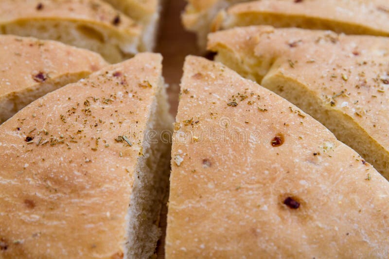 Fresh Focaccia Bread with Rosemary Stock Photo - Image of fresh, napkin ...