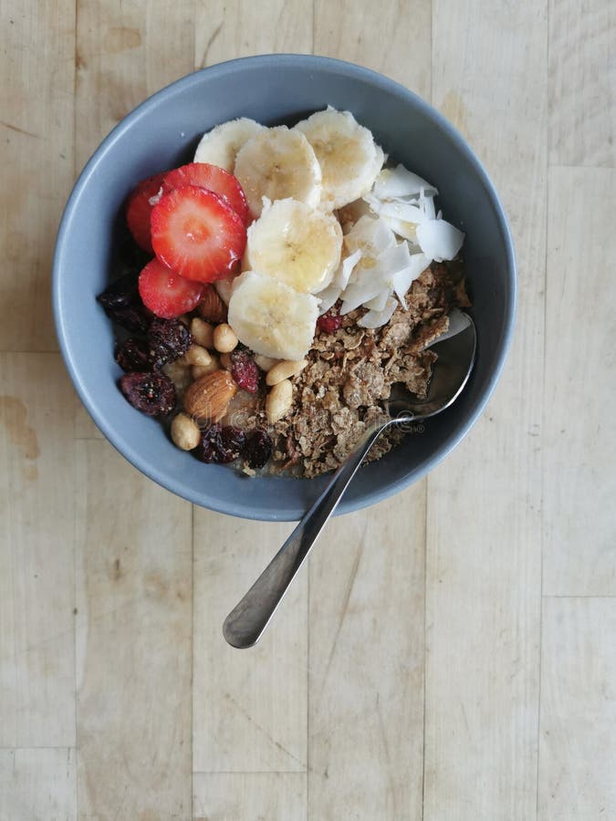 Fresh Food Delicious Breakfast Musli Stock Photo - Image of delicious ...