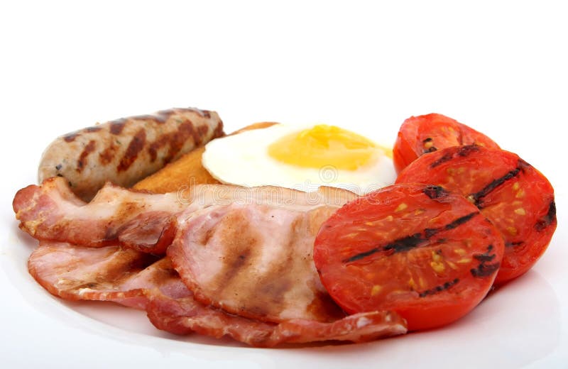Fresh Food, Fried English Breakfast Stock Photo - Image of broiled ...