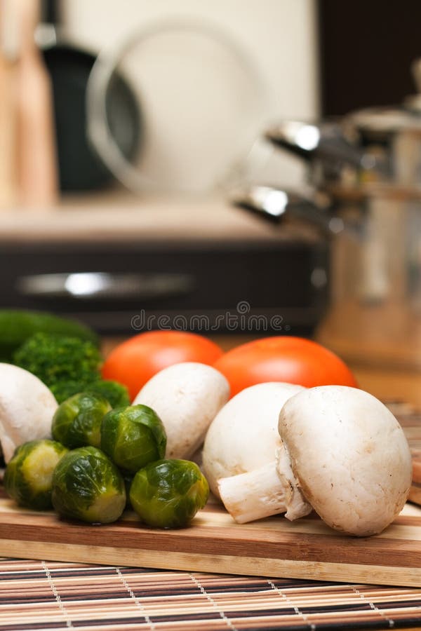 Fresh food ingredients stock image. Image of champignon - 26681943
