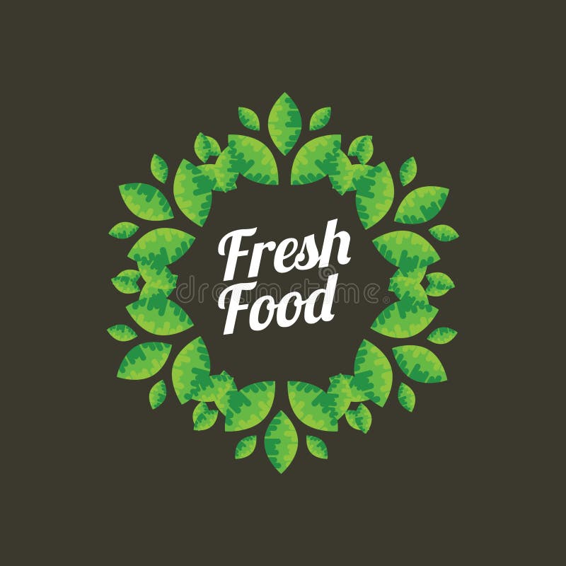 Fresh Food Label. Vector Illustration Decorative Design Stock Vector ...