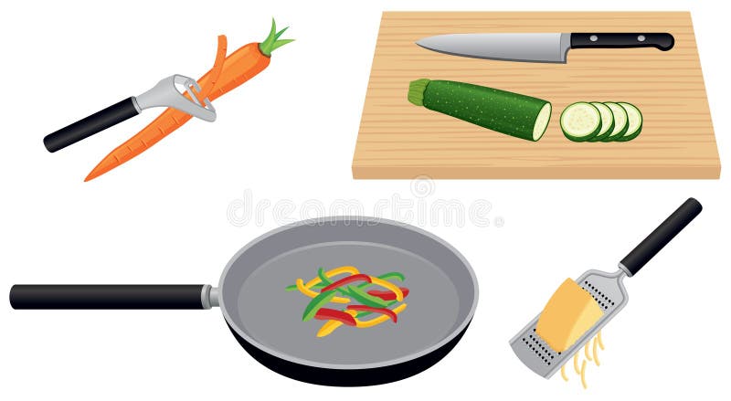 Fresh Food Preparation stock vector. Illustration of kitchen - 23505859