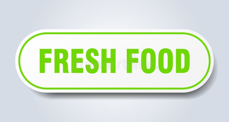 Fresh food sticker. stock vector. Illustration of label - 197148685