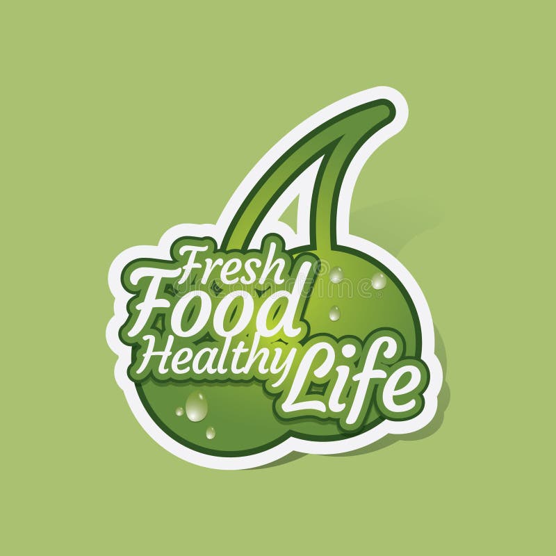 Fresh Food Sticker. Vector Illustration Decorative Design Stock Vector ...
