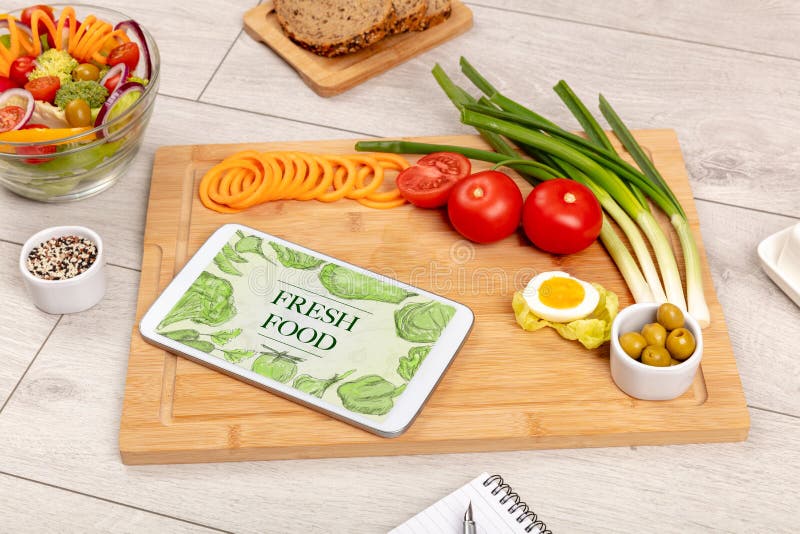 Fresh food on the table stock image. Image of concept - 154374043