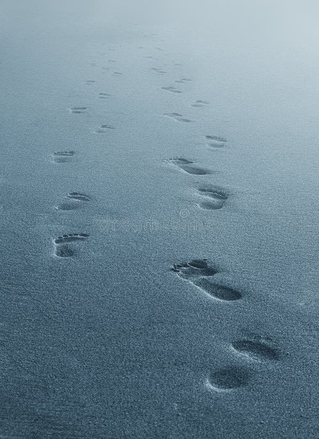 Fresh Footprints Fading stock image. Image of beach, sand - 5735267