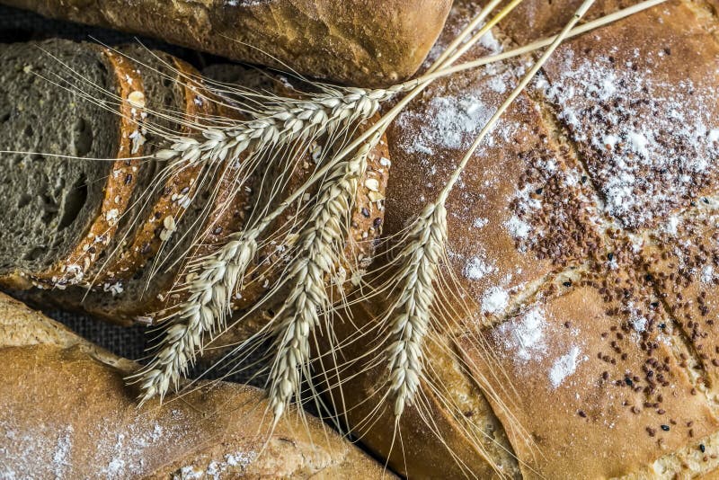 Fresh Fragrant Bread on the Table. Food Concept Stock Image - Image of ...