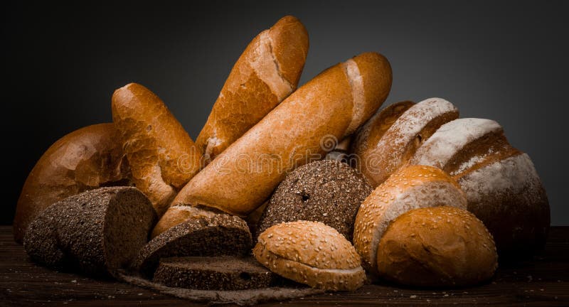 Fresh Fragrant Bread on the Table. Food Concept Stock Photo - Image of ...