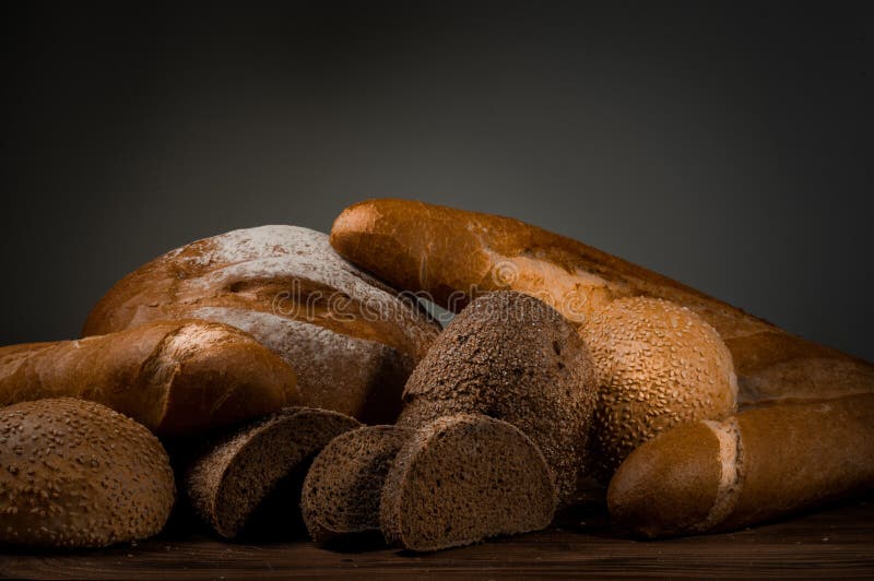 Fresh Fragrant Bread on the Table. Food Concept Stock Photo - Image of ...