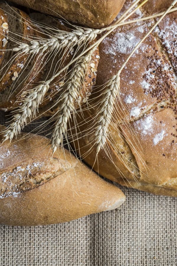 Fresh Fragrant Bread on the Table. Food Concept Stock Image - Image of ...